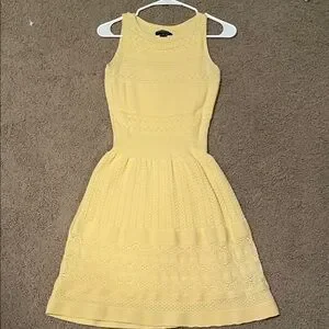 Ralph Lauren | Dresses | Ralph Lauren Yellow Knit Fitandflare Dress ...